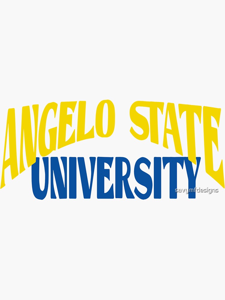 "Angelo State University Simple" Sticker for Sale by savymfdesigns ...