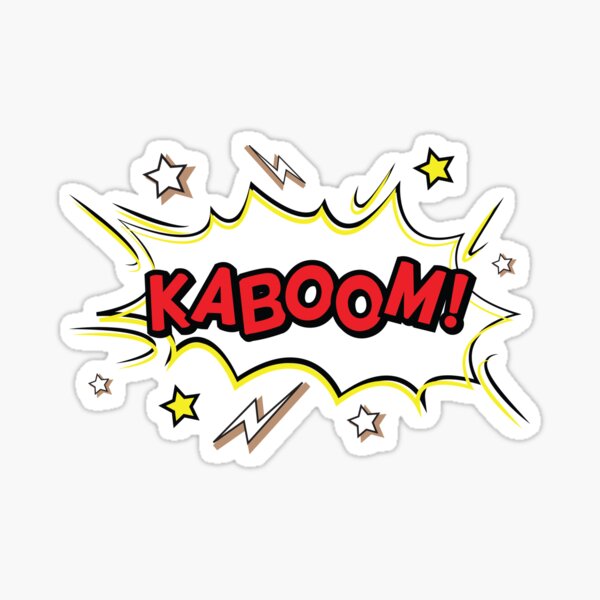"KABOOM!" Sticker by pepitapulgoncit | Redbubble