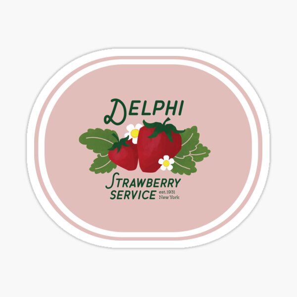 "Delphi Strawberry Service" Sticker for Sale by DrylicDesigns | Redbubble