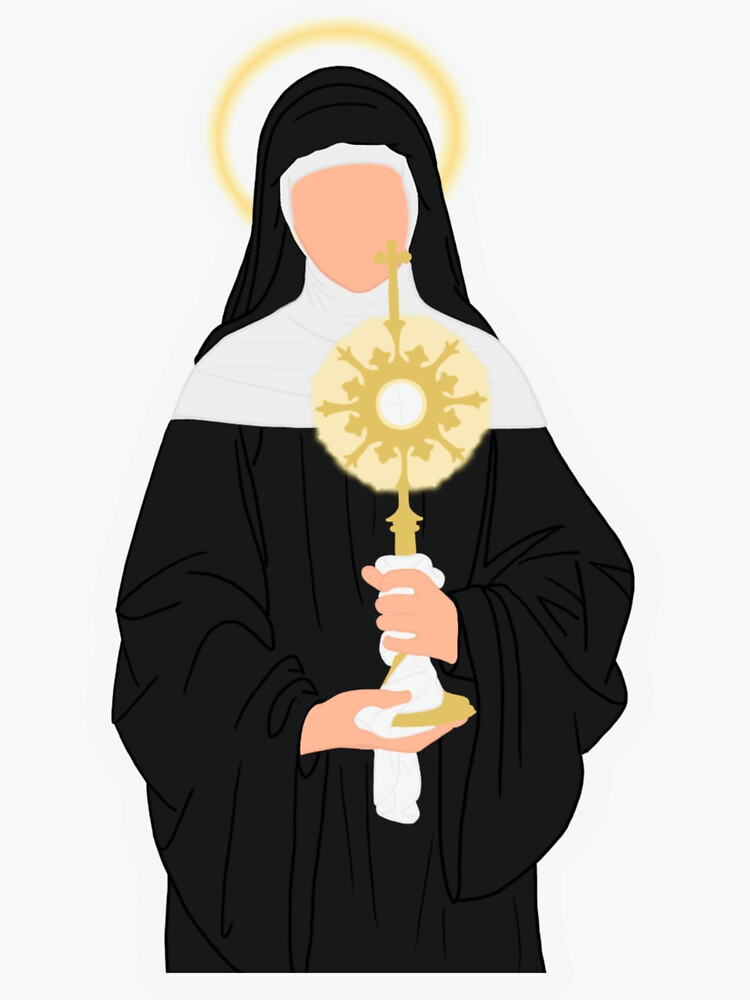 St Clare Of Assisi Sticker For Sale By Handofthekingg Redbubble