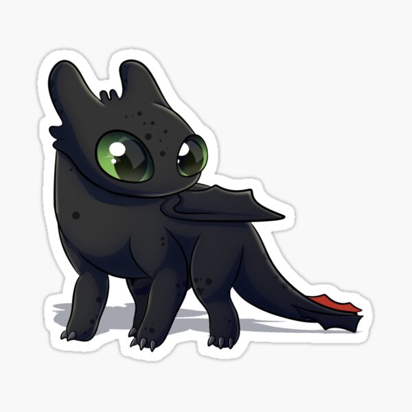 "Chibi Toothless Dragon" Sticker for Sale by SaveLemonss | Redbubble