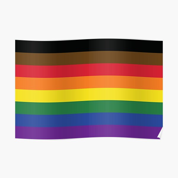 "Philadelphia People Of Color Inclusive Rainbow - Pride Flag" Poster ...