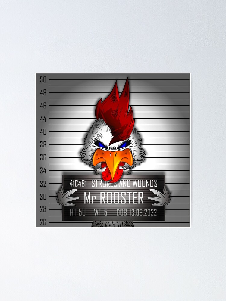 "Mr Rooster" Poster for Sale by Pankroot | Redbubble
