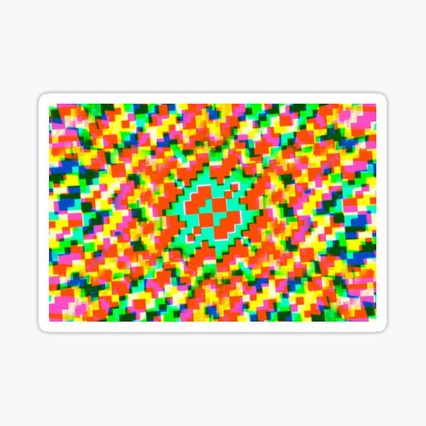 "Abstract Red, Green & Yellow Fractal Stencil" Sticker for Sale by SXW ...