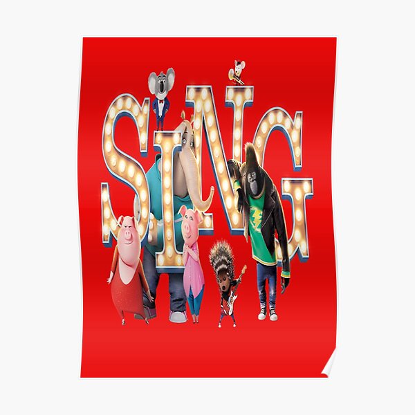 "Characters from the movie Sing 2" Poster for Sale by Wo-Store | Redbubble