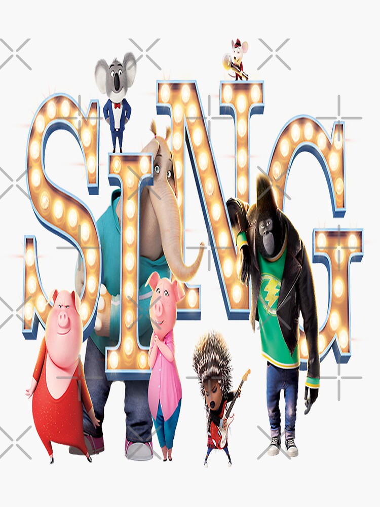 Pegatina «Personajes de la película Sing 2» de Wo-Store | Redbubble