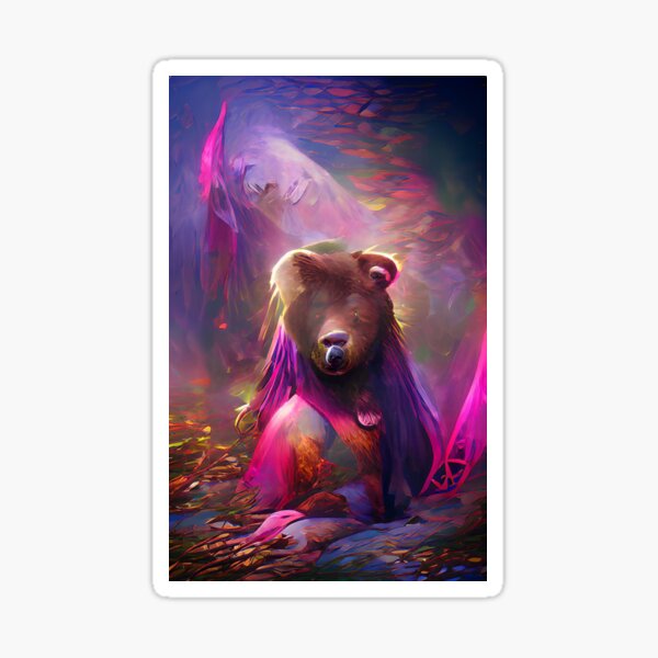 "Bear Spirit" Sticker for Sale by Moxizance | Redbubble