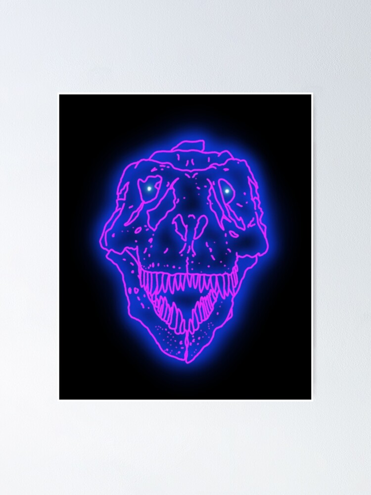 "UV T-Rex Sue Skull - SUe-V" Poster for Sale by Shadarinth | Redbubble