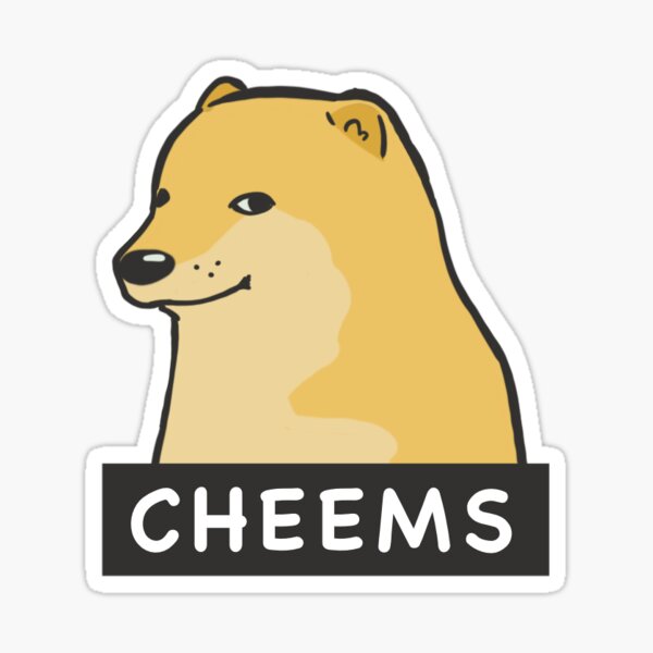 "Cheems " Sticker for Sale by CluelessSketch | Redbubble