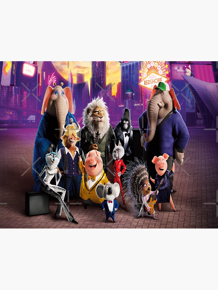 "Characters from the movie Sing 2" Sticker for Sale by Wo-Store | Redbubble