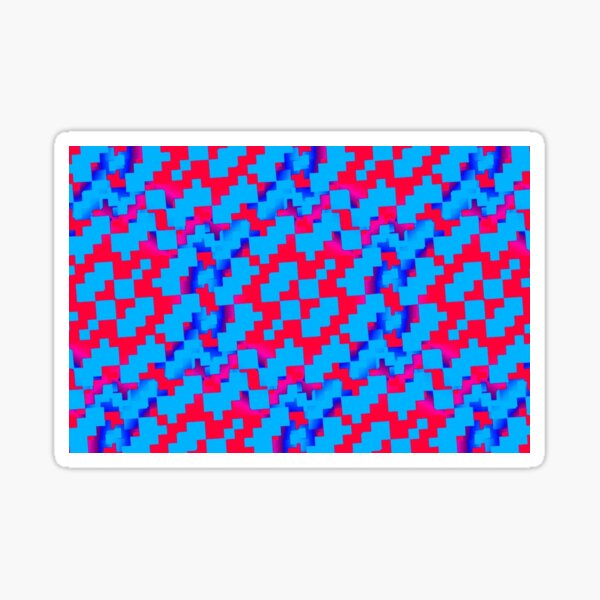 "Abstract Red & Blue Fractal Stencil" Sticker for Sale by SXW-Designs ...