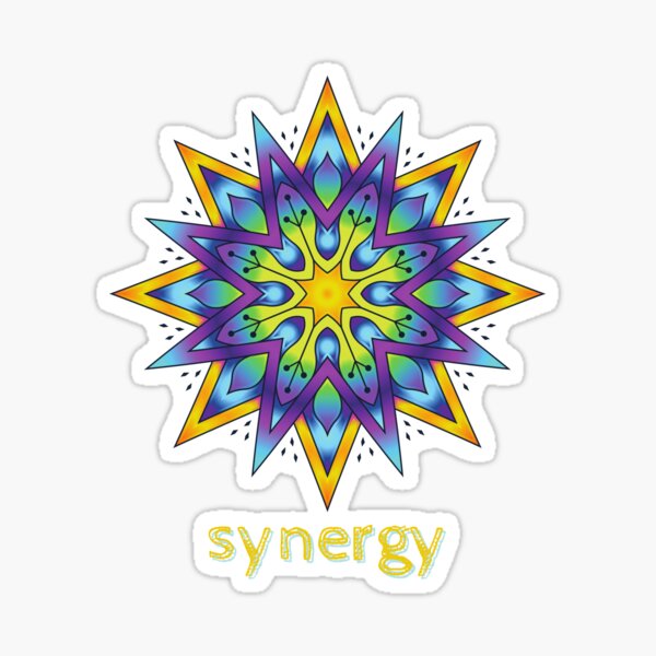 "Synergy Mandala Design" Sticker for Sale by PapitosPlace | Redbubble