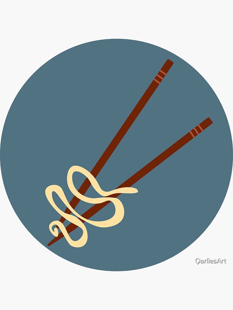 "Chopstick Twist" Sticker for Sale by QarliesArt | Redbubble