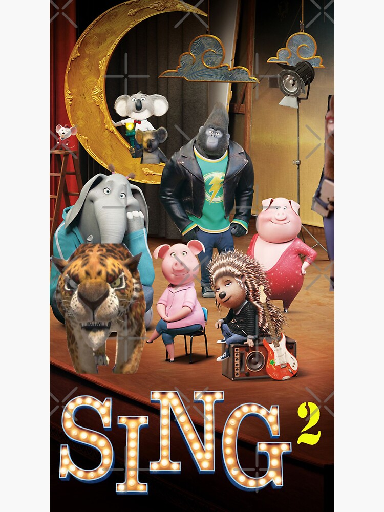 "Characters from the movie Sing 2" Sticker for Sale by Wo-Store | Redbubble