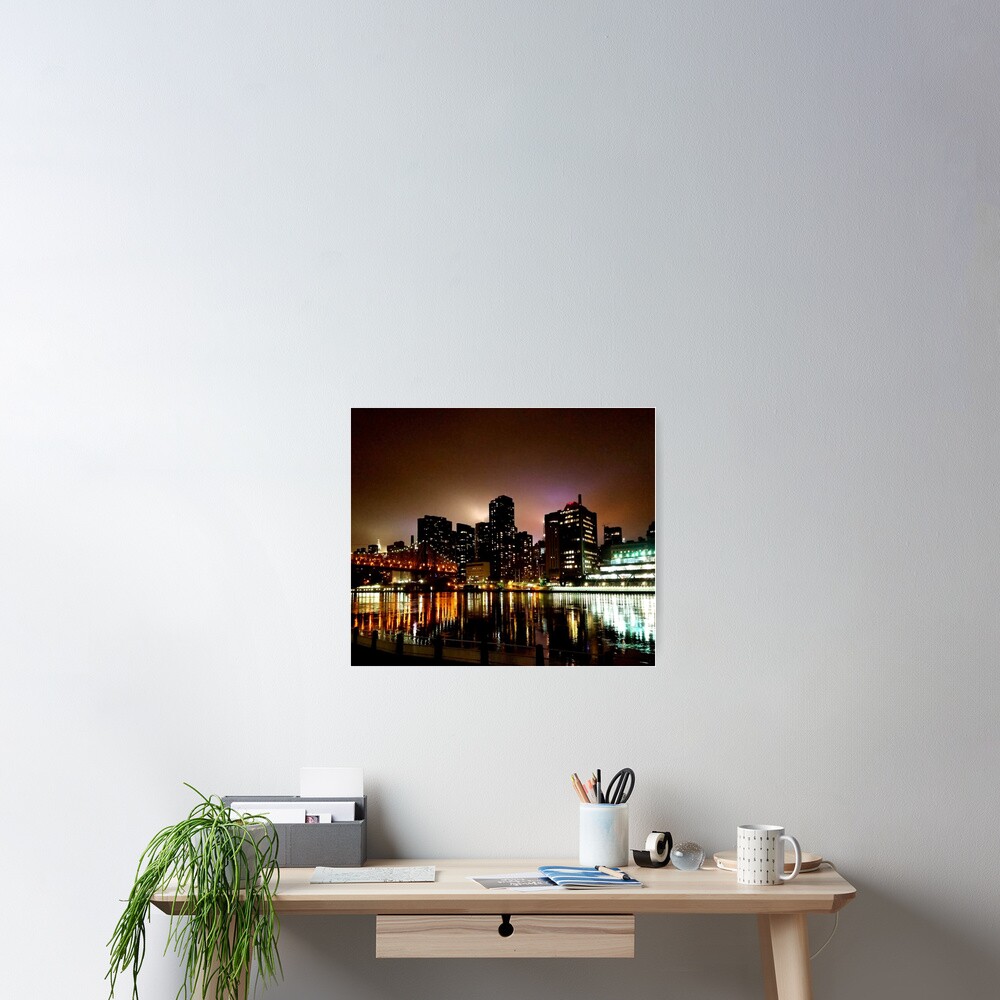 "Manhattan city view" Poster for Sale by vawnbillionaire | Redbubble