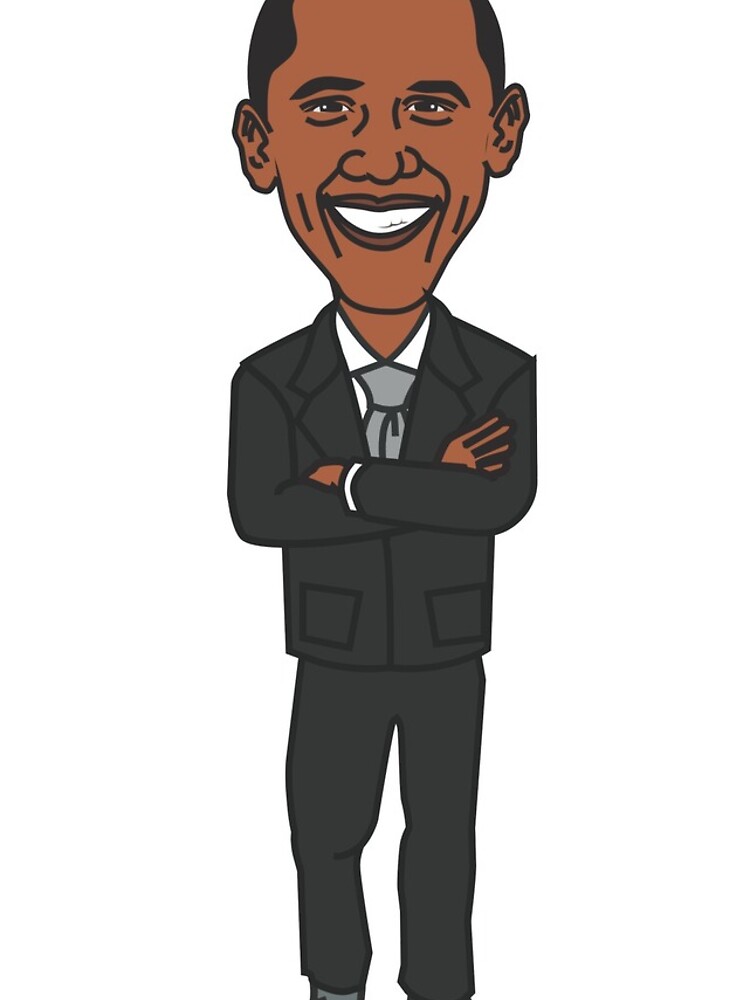 "Barack Obama T-Shirt - Cartoon Barack Obama" iPhone Case for Sale by ...