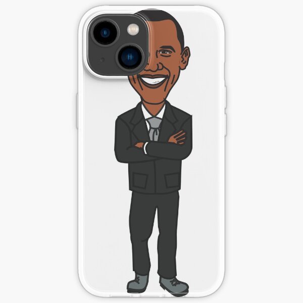 "Barack Obama T-Shirt - Cartoon Barack Obama" iPhone Case for Sale by ...