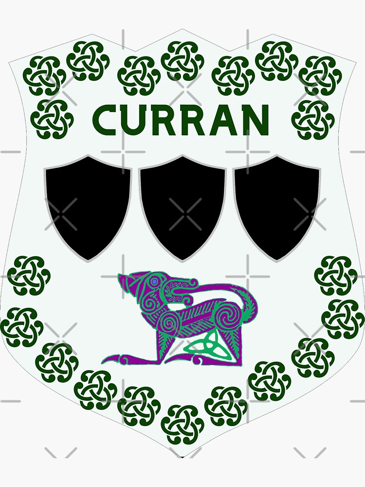 "Curran Coat of Arms Shield" Sticker for Sale by Emeris | Redbubble