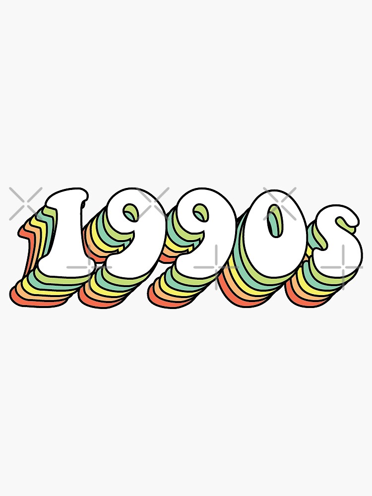 "1990s Sticker" Sticker for Sale by morgan1205 | Redbubble