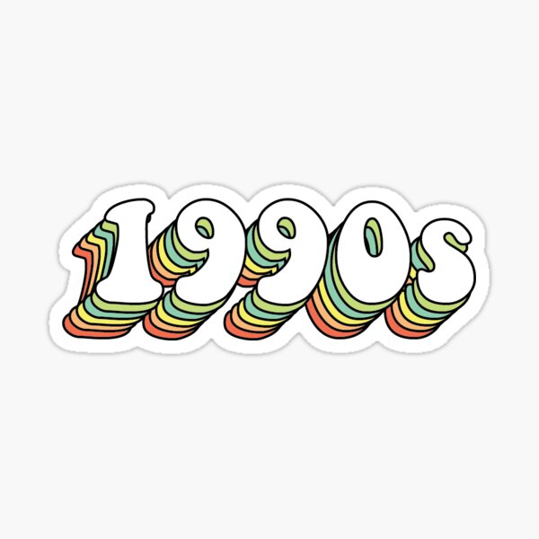 "1990s Sticker" Sticker for Sale by morgan1205 | Redbubble