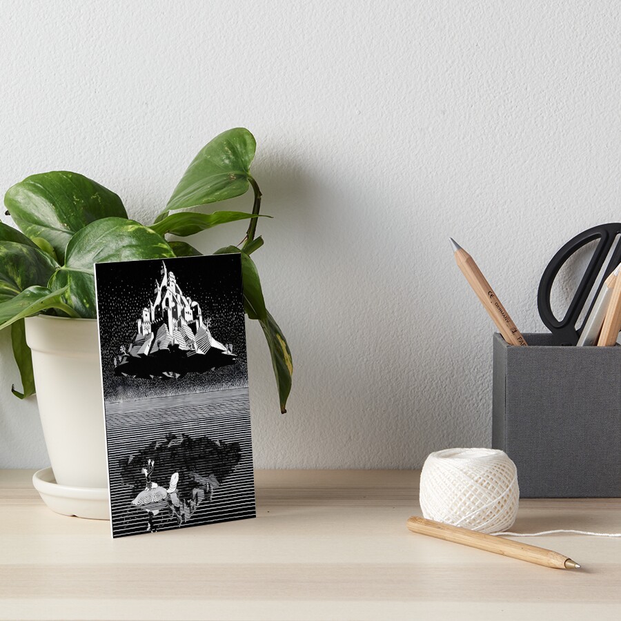 "M.C. Escher - Castle in the Air" Art Board Print by Lolc | Redbubble