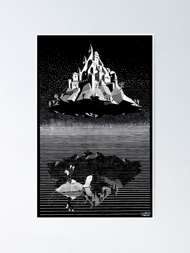 "M.C. Escher - Castle in the Air" Poster for Sale by Lolc | Redbubble