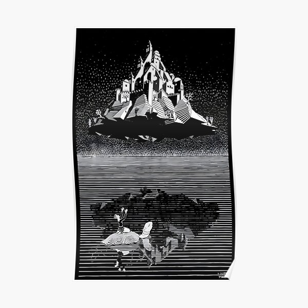 "M.C. Escher - Castle in the Air" Poster for Sale by Lolc | Redbubble