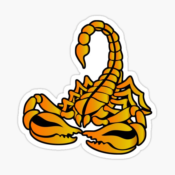 "Yellow Scorpion, Tattoo Art Style " Sticker for Sale by ...