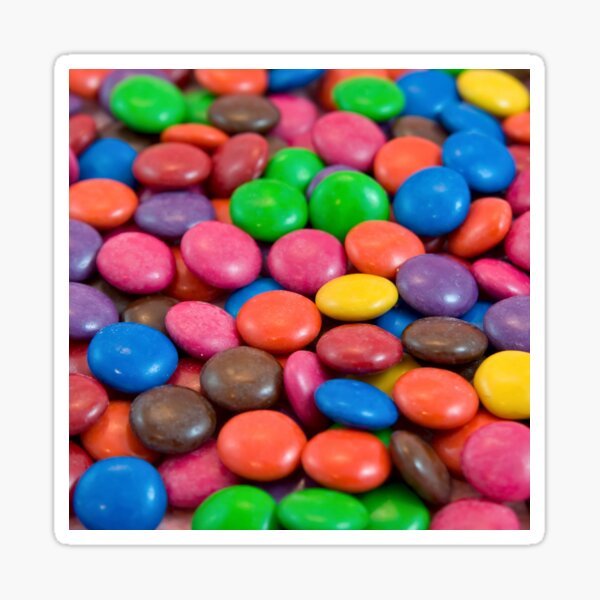 "Smarties Background - Candy Sweets Chocolate Lover Gift" Sticker for ...