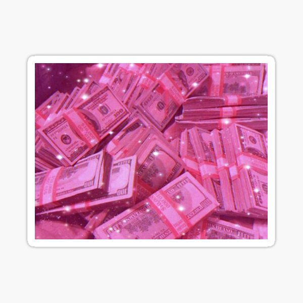 "Money pink aesthetic" Sticker for Sale by jovanan | Redbubble