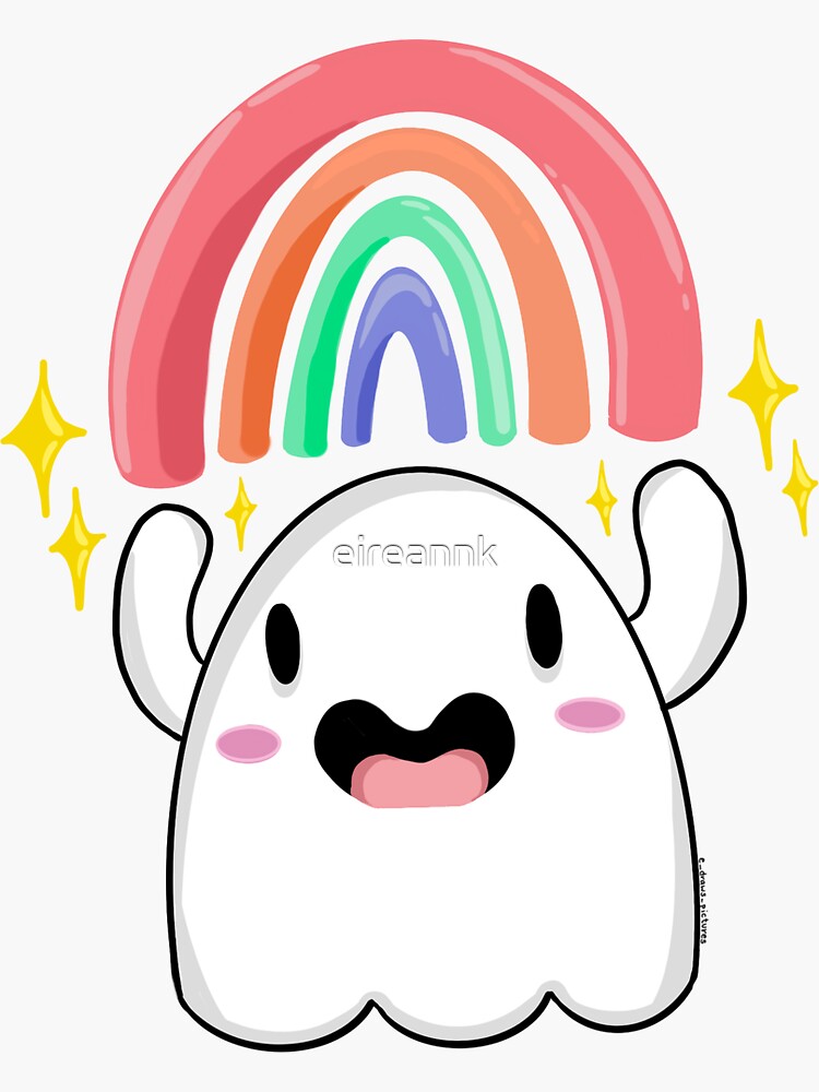 "Rainbow Ghost" Sticker for Sale by eireannk | Redbubble