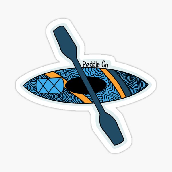 "Kayak paddle on" Sticker for Sale by Alyssas6299 | Redbubble