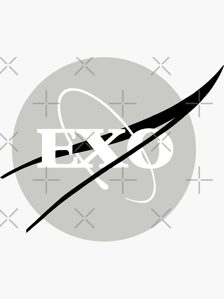"EXO NASA LOGO" Sticker for Sale by prismarts | Redbubble