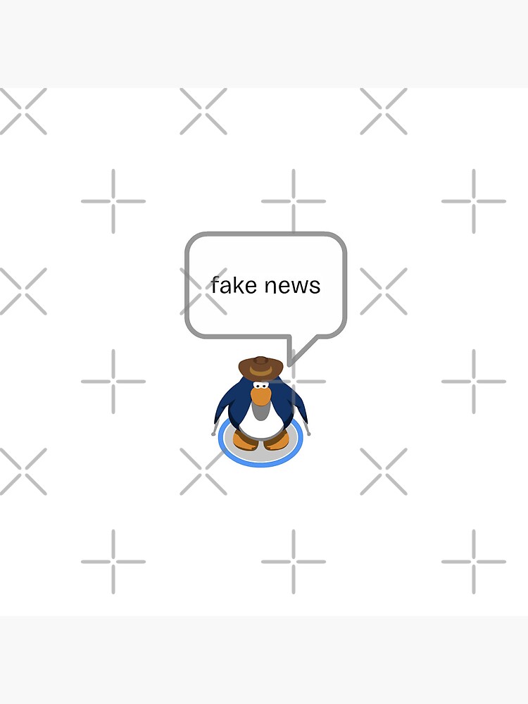 ""Fake News" Club Penguin Meme" Throw Pillow for Sale by ...