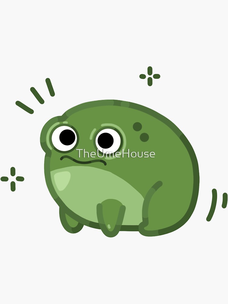 "Cute Round Frog" Sticker for Sale by TheUmeHouse | Redbubble