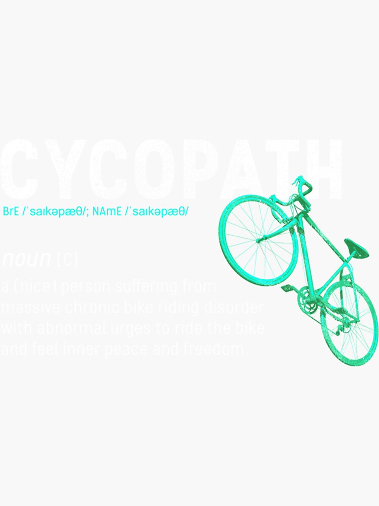 "Cycopath Duden Definition Funny Bicycle Motive Essential T-Shirt ...