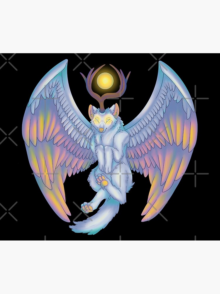 " Sun Wolf (Black)" Poster for Sale by BananaBearDraws | Redbubble