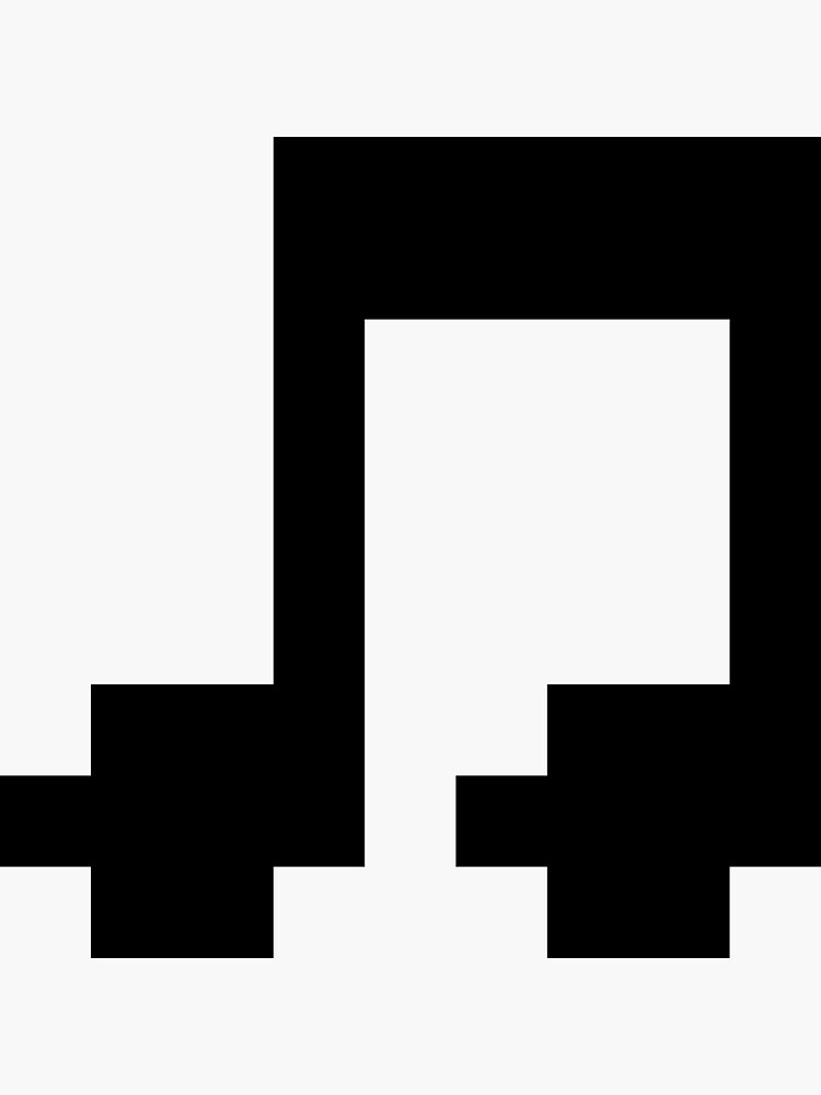 "Music Note Pixel Icon" Sticker for Sale by connor-maitland | Redbubble