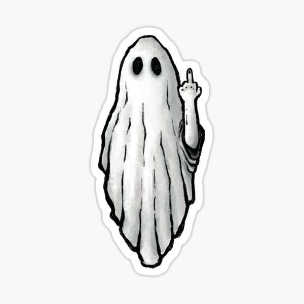 "Rude Ghost" Sticker for Sale by sararosalie | Redbubble