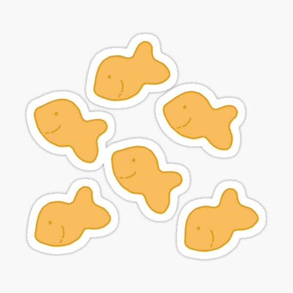 "goldfish crackers" Sticker for Sale by DanySikan | Redbubble
