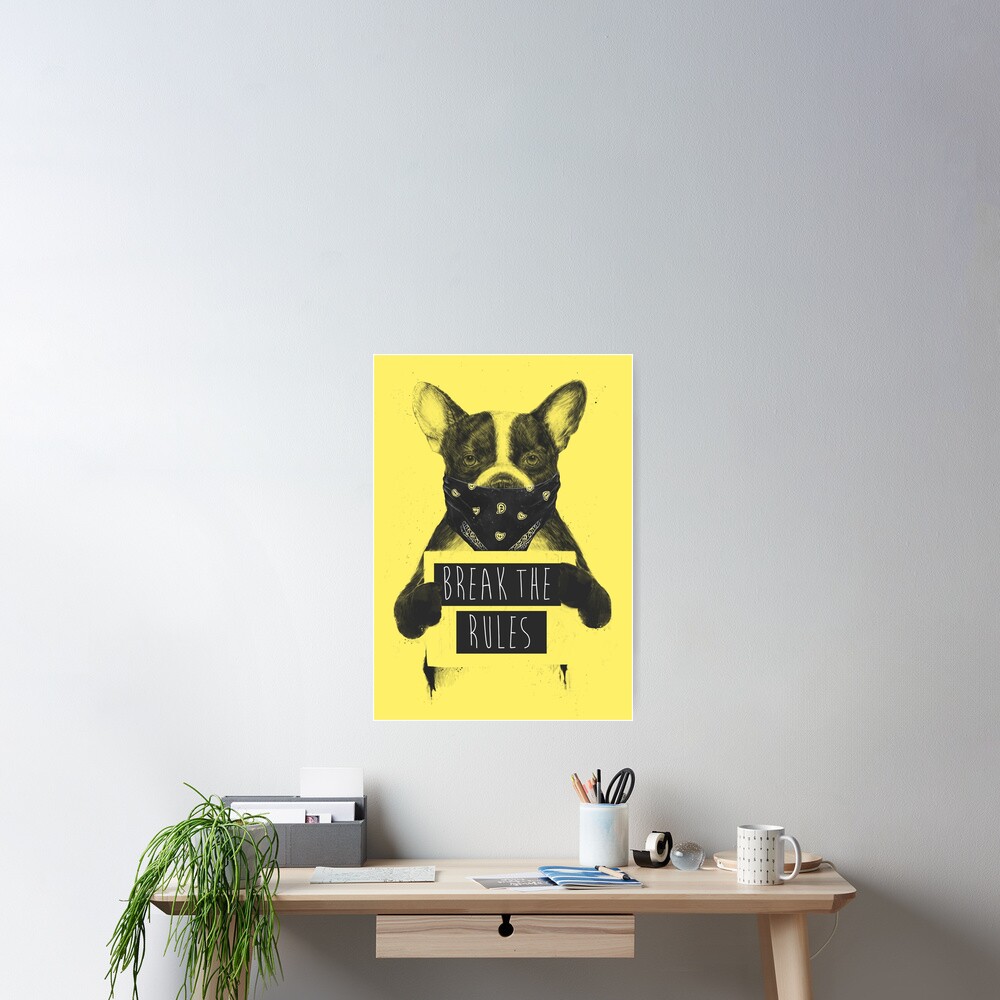 "Rebel dog (yellow)" Poster for Sale by soltib | Redbubble