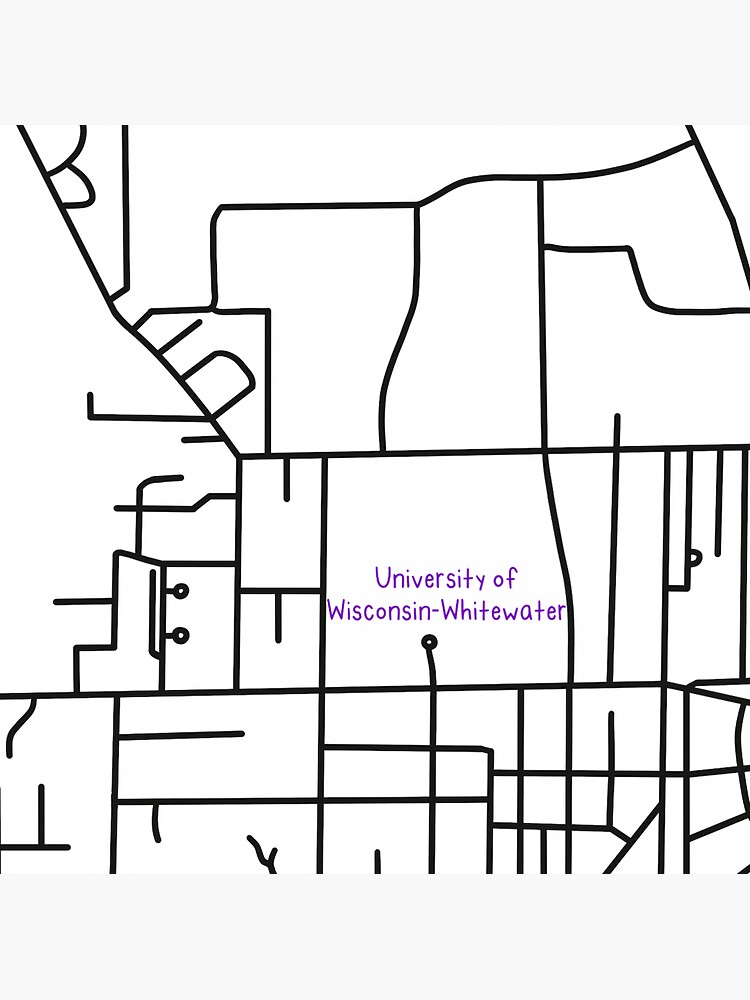 "University of Wisconsin Whitewater Map " Sticker for Sale by ...