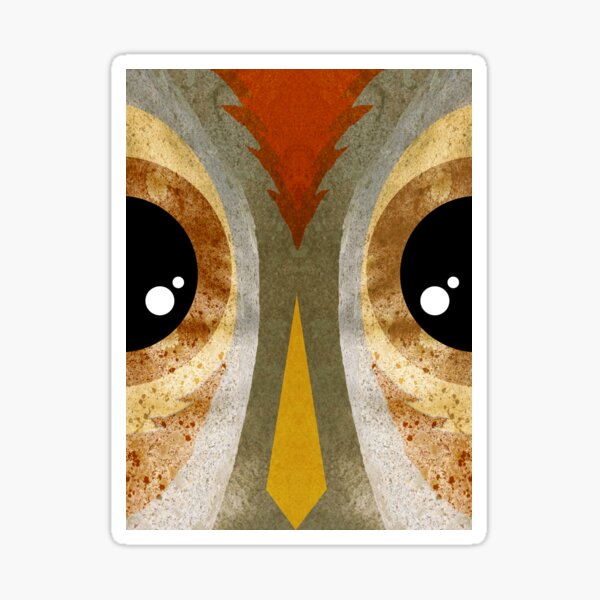 "Owl Face" Sticker for Sale by robjoeball | Redbubble