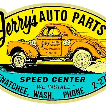 "Jerry's Speed Shop 1950s " Essential T-Shirt for Sale by Coupecustoms ...