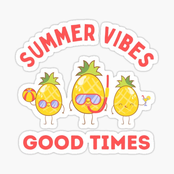 "Summer Vibes Good Times" Sticker for Sale by Ilovethesets | Redbubble