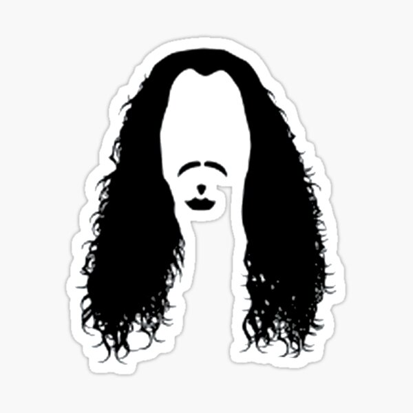 "long hair" Sticker for Sale by JackGriffiths | Redbubble