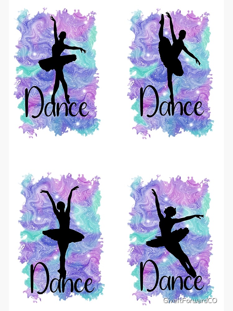 "Purple Ballerina Dancing Sticker Set" Poster for Sale by ...