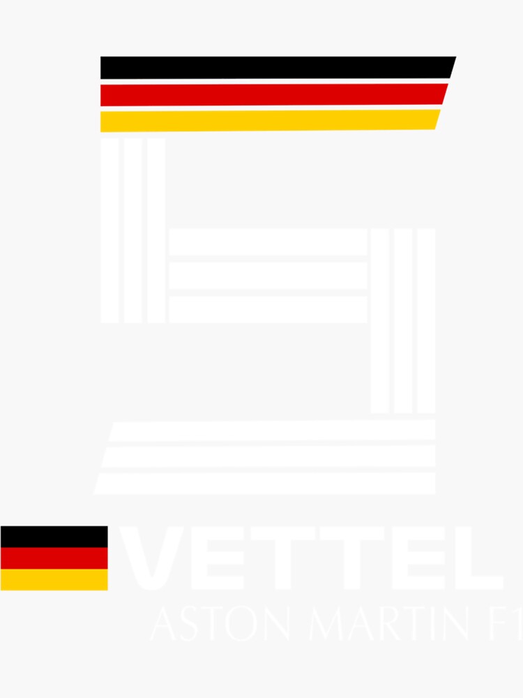 "F1 Sebastian Vettel 5 Aston Martin F1 " Sticker for Sale by ...