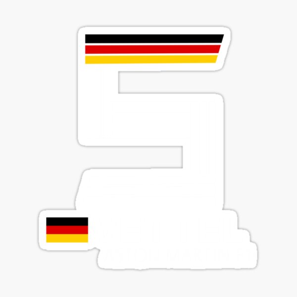 "F1 Sebastian Vettel 5 Aston Martin F1 " Sticker for Sale by ...