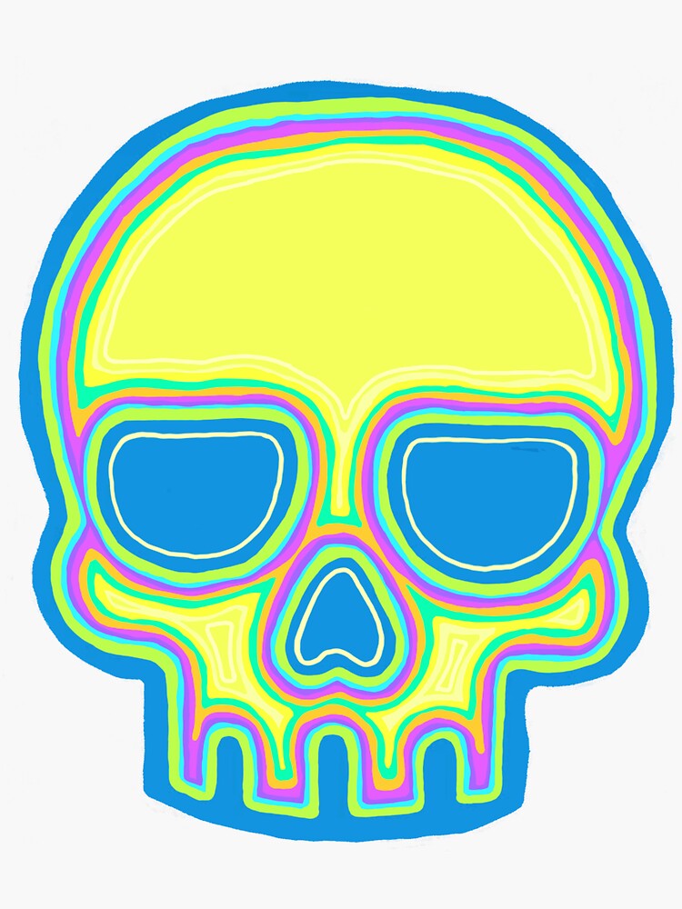 "Electric Skull" Sticker for Sale by GypsyVelvet | Redbubble